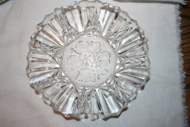 Clear Federal Glass Ruffled 7 Fruit Bowl - Etsy