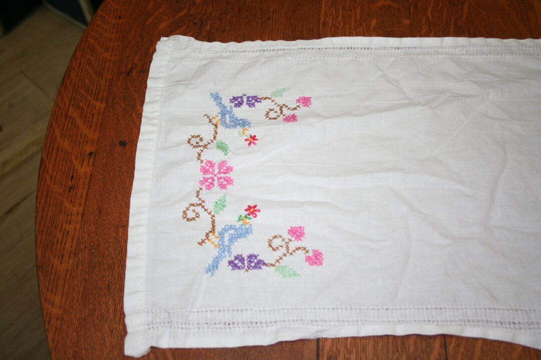 Rectangular Embroidered Runner - Etsy