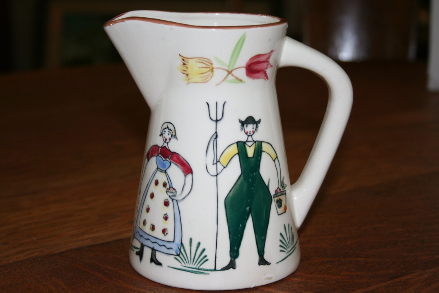 Pair of Hand Painted Water Pitchers or Creamer | Etsy