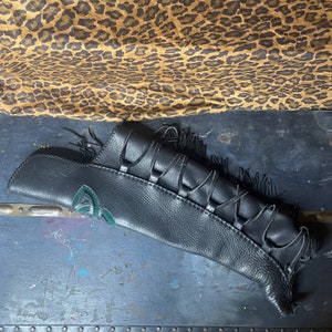 Spats Vintage Handmade Genuine Leather Fringe Brass Lace up Chaps ...