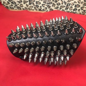 Massive Heavily Spiked Gauntlet Genuine Leather Handmade Warrior Battle ...