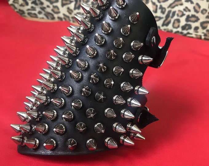 Massive Heavily Spiked Gauntlet Genuine Leather Handmade - Etsy