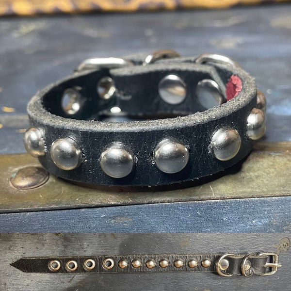 Leather Stud Bangle - Etsy