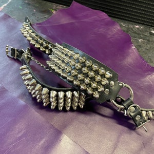 Bootstraps Boot Harness Handmade Genuine Leather Punk Studded Tall Uk ...