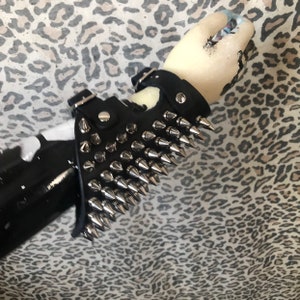 Massive Heavily Spiked Gauntlet Genuine Leather Handmade Warrior Battle ...