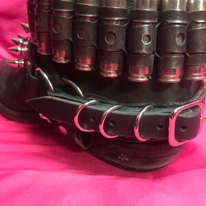 BOOTSTRAPS PAIR Handmade Genuine Leather Boot Harness Belts Punk Goth ...