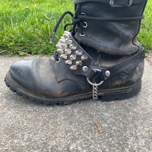 Bootstraps Boot Harness Handmade Genuine Leather Hardcore Punk Goth ...