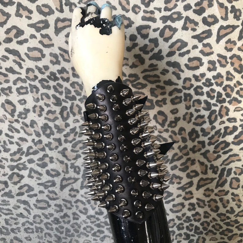 Massive Heavily Spiked Gauntlet Genuine Leather Handmade - Etsy