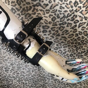 Massive Heavily Spiked Gauntlet Genuine Leather Handmade Warrior Battle ...