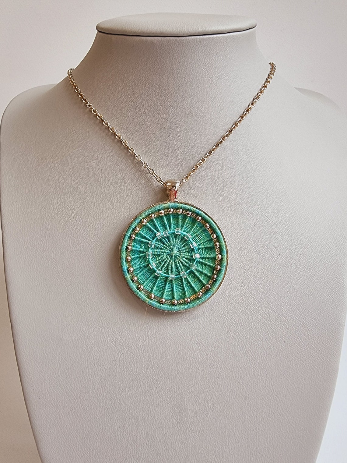 Dorset Button Pendant on a Chain - Etsy