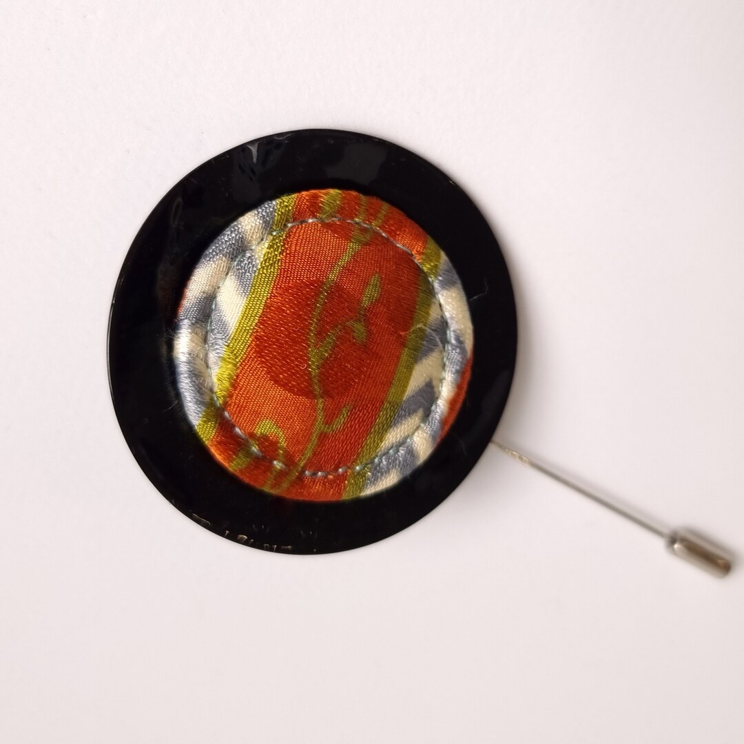 Silk Dorset 'singleton' Button Pin Brooch - Etsy