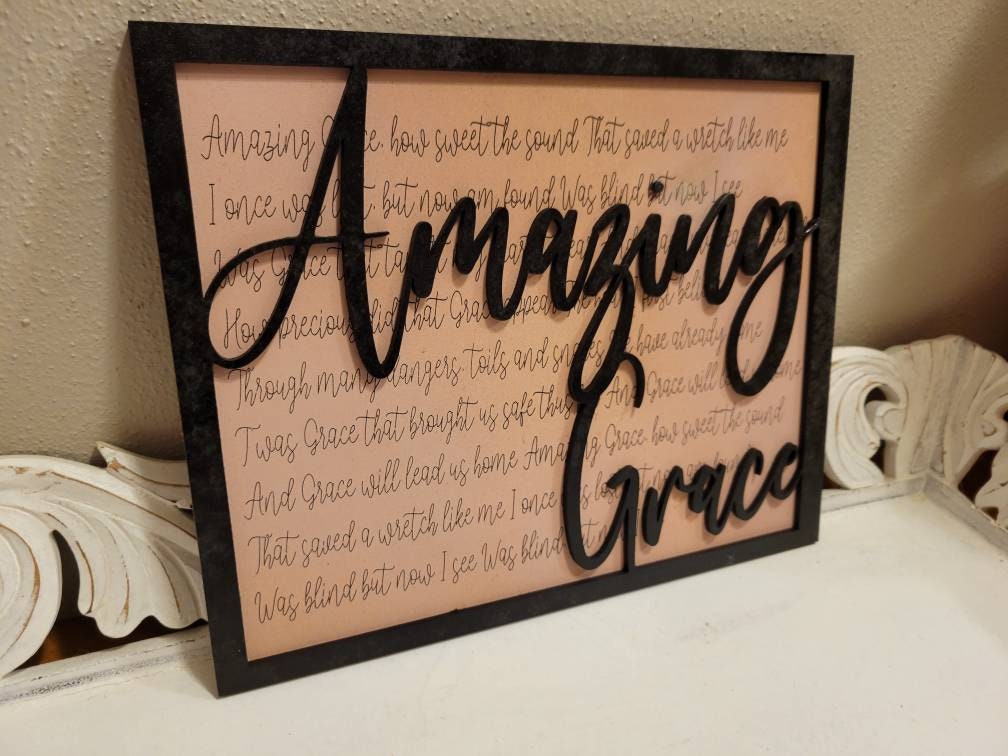 Amazing Grace SVG and PNG File Download - Etsy