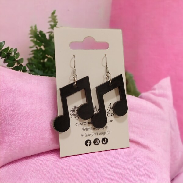 Music Note Earrings - Etsy