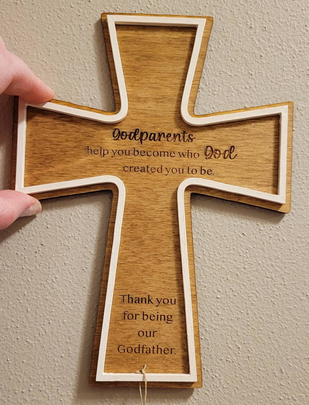 Godparent Cross SVG and PNG File Download Godparent Gift | Etsy