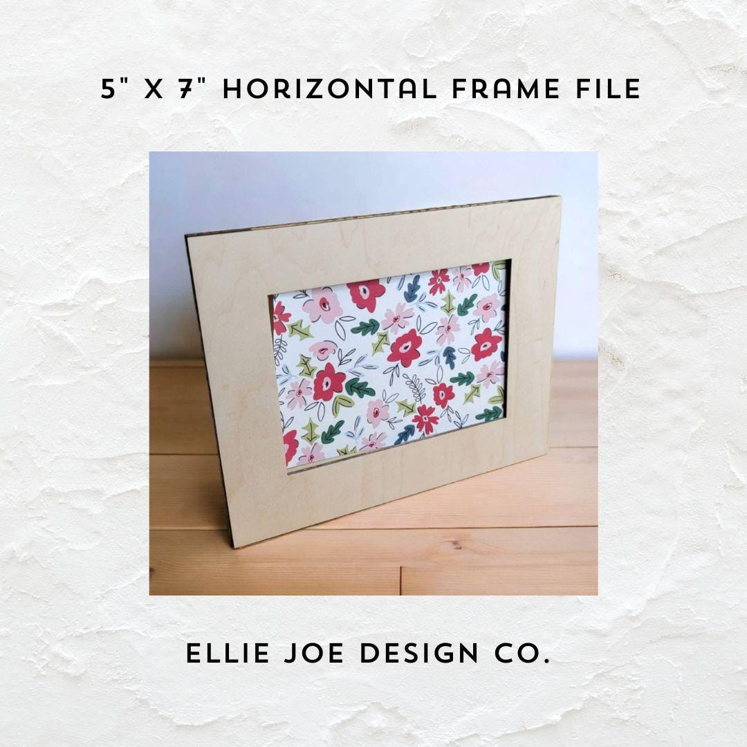 5 X 7 Photo Frame SVG and PNG File Download, Laser File Download ...