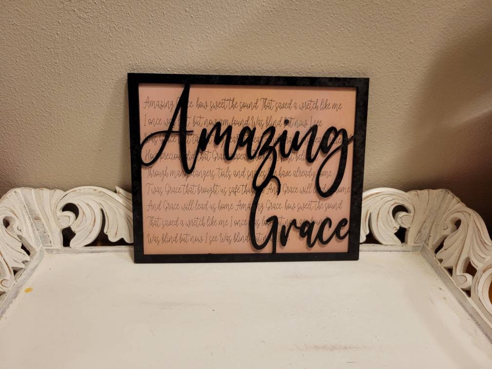 Amazing Grace SVG and PNG File Download - Etsy