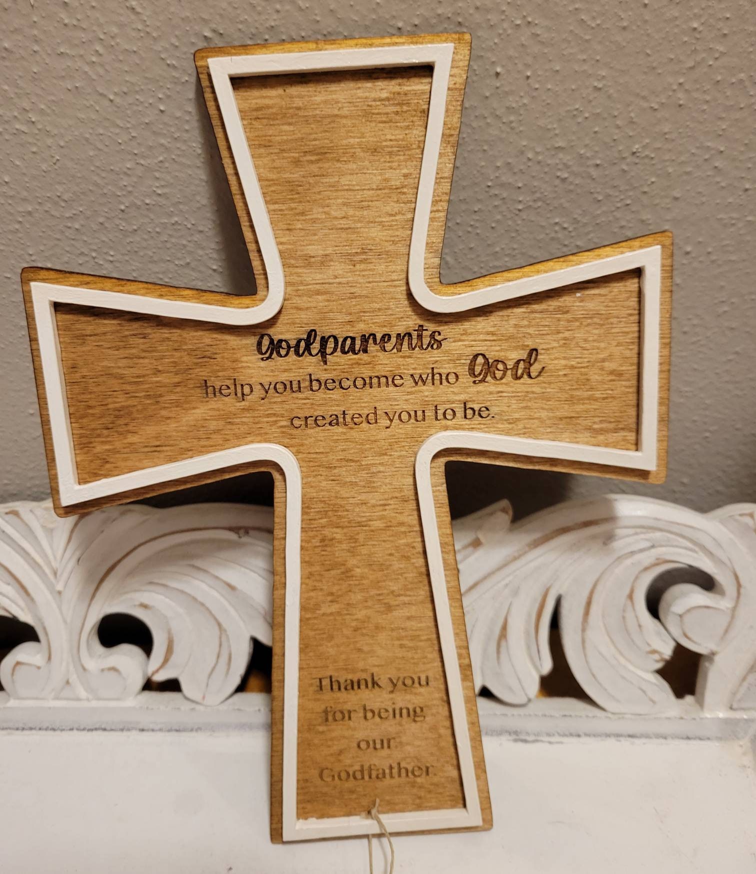 Godparent Cross SVG and PNG File Download Godparent Gift | Etsy