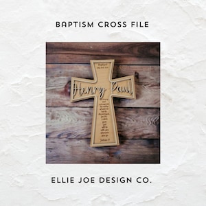 Baptism Cross SVG and PNG File Download, Godparent Baptism Gift File ...
