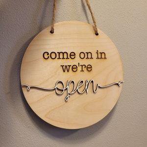 Open and Closed Sign File, Door Sign SVG and PNG Download, Laser ...