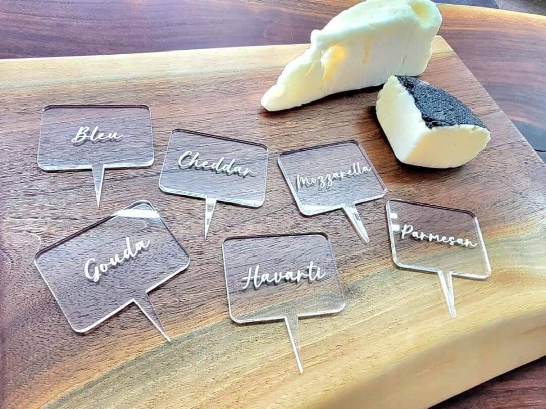 Cheese Board Markers SVG and PNG File Download, Charcuterie Board File ...