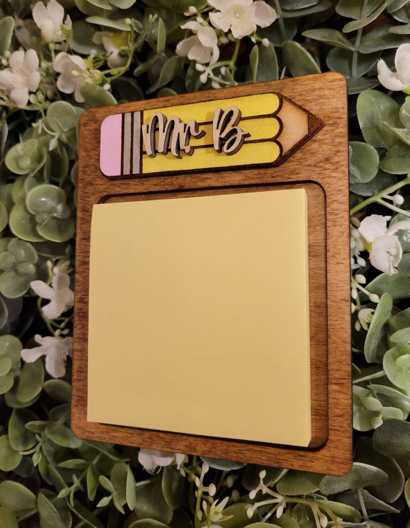Teacher Sticky Note Holder File Download SVG and PNG - Etsy