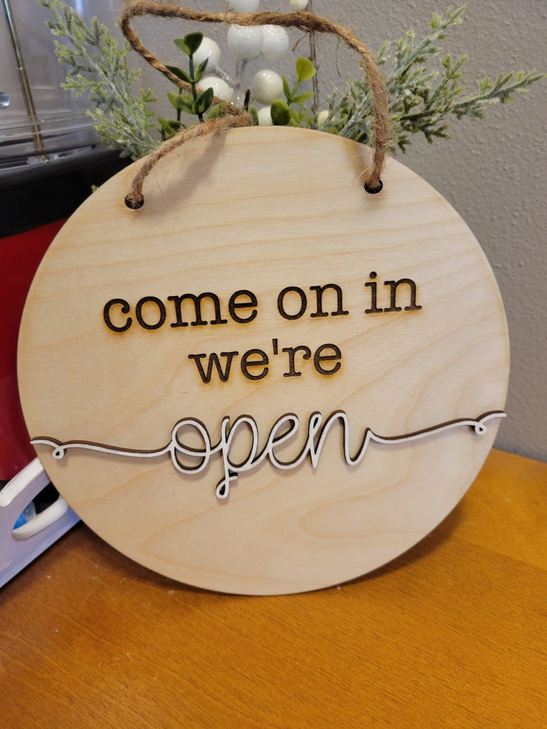 Open and Closed Sign File, Door Sign SVG and PNG Download, Laser ...