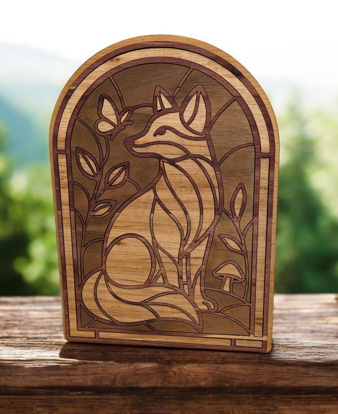 Stained Glass Fox SVG File – Layered Woodland Animal Laser Cut Design ...