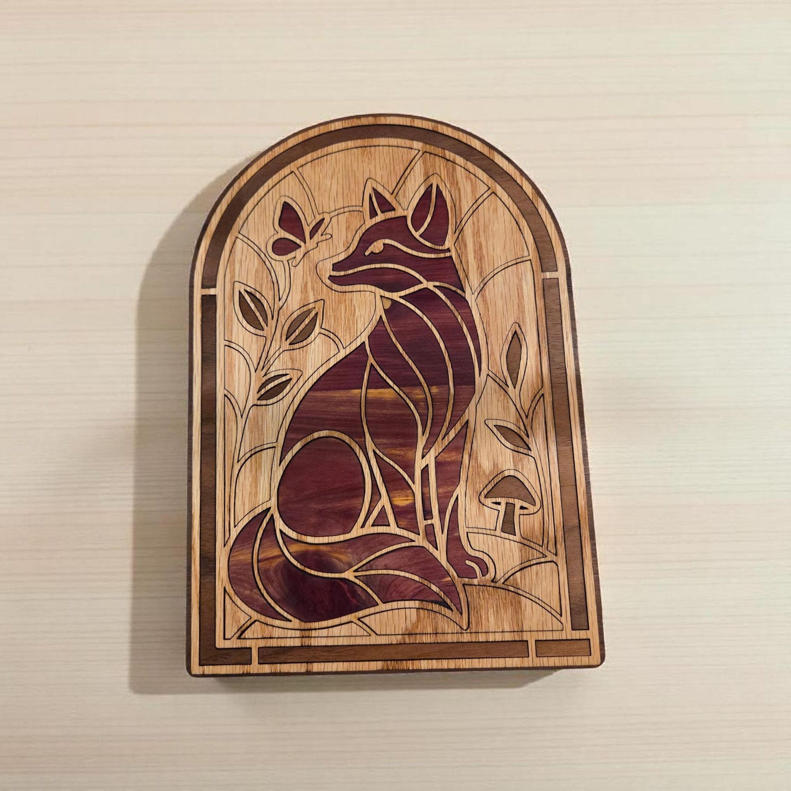 Stained Glass Fox SVG File – Layered Woodland Animal Laser Cut Design ...