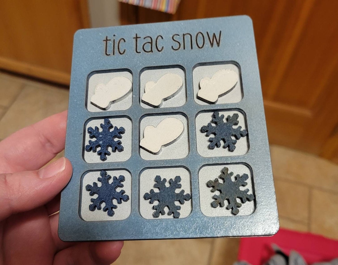Tic Tac Snow SVG/PNG | Cute Holiday Game | on the Go Kids Game | Games ...