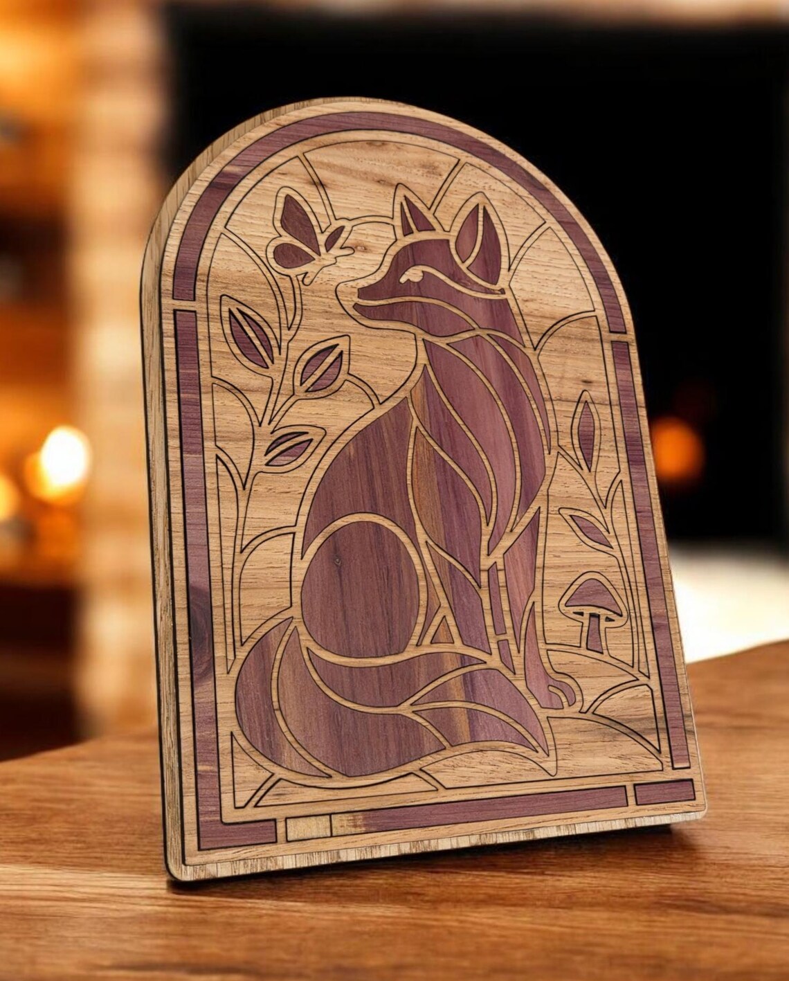 Stained Glass Fox SVG File – Layered Woodland Animal Laser Cut Design ...