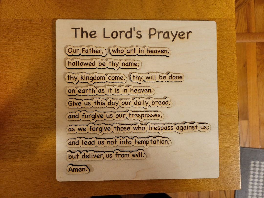 Our Father Puzzle SVG and PNG File Download, the Lord's Prayer Puzzle ...