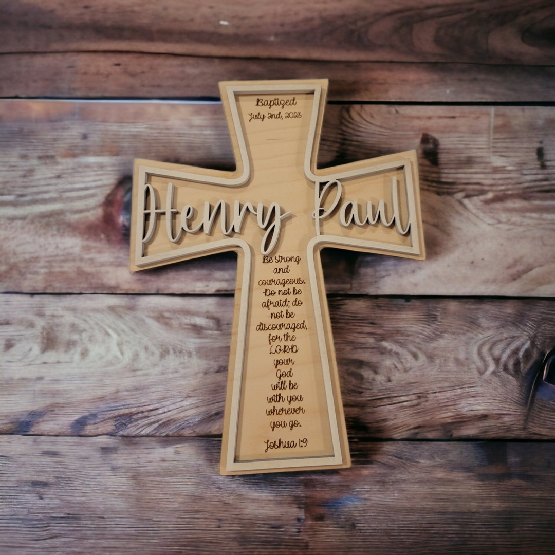 Baptism Cross SVG and PNG File Download, Godparent Baptism Gift File ...