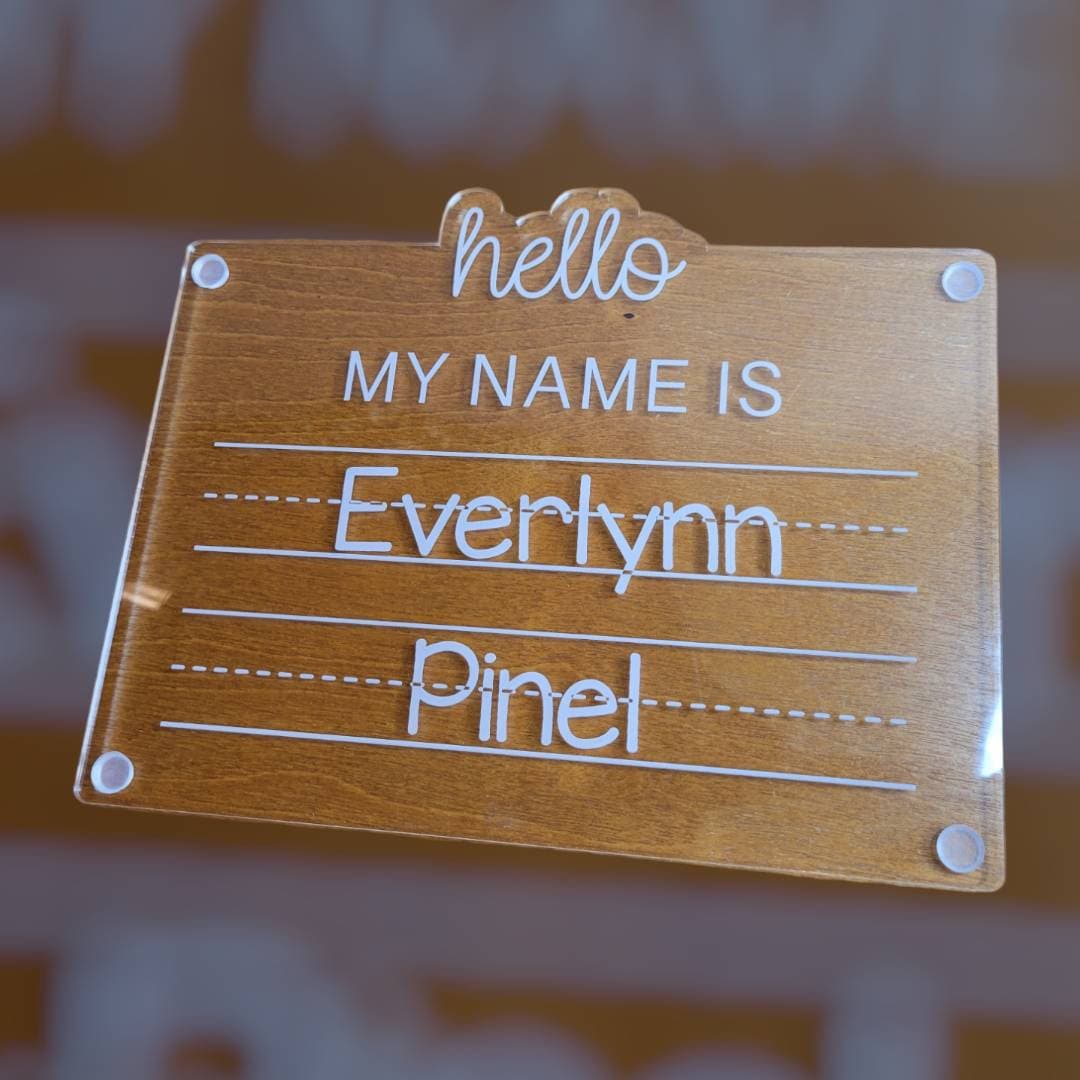 Name Tracing Acrylic Board File Download for Glowforge or Laser Cutting ...