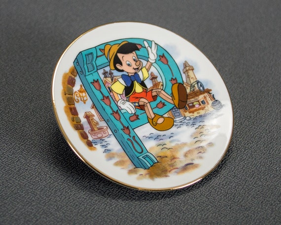 Disney's Alphabet Miniature Plate P for Pinocchio | Etsy