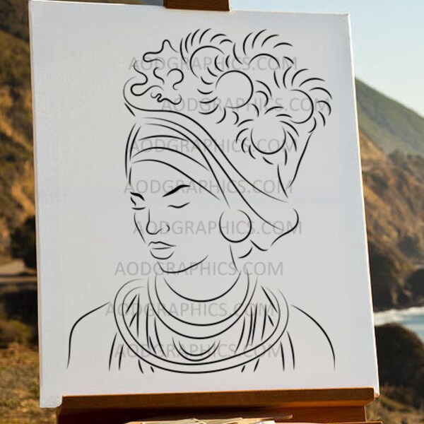 African Stencil - Etsy
