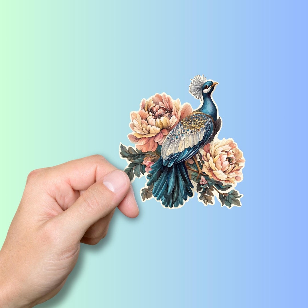 3" Peacock Die Cut Sticker - Etsy