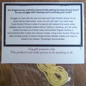 Crack Scratch String Gag Gift (1 or 4 Pack) - Etsy
