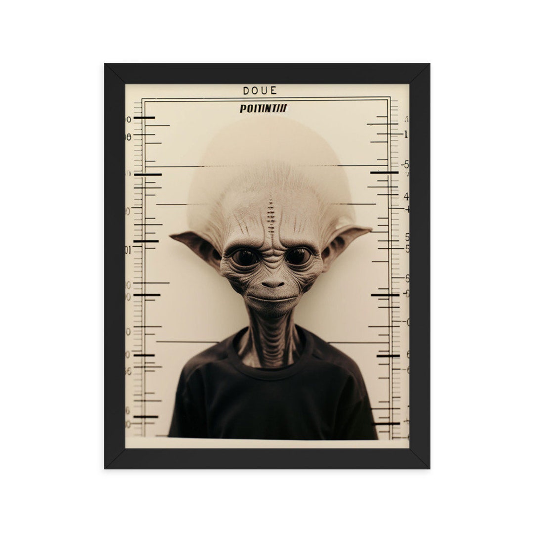 Alien "turok" Mugshot Framed Poster - Etsy