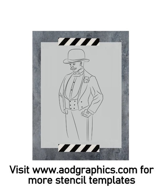 Bowler Hat Stencil