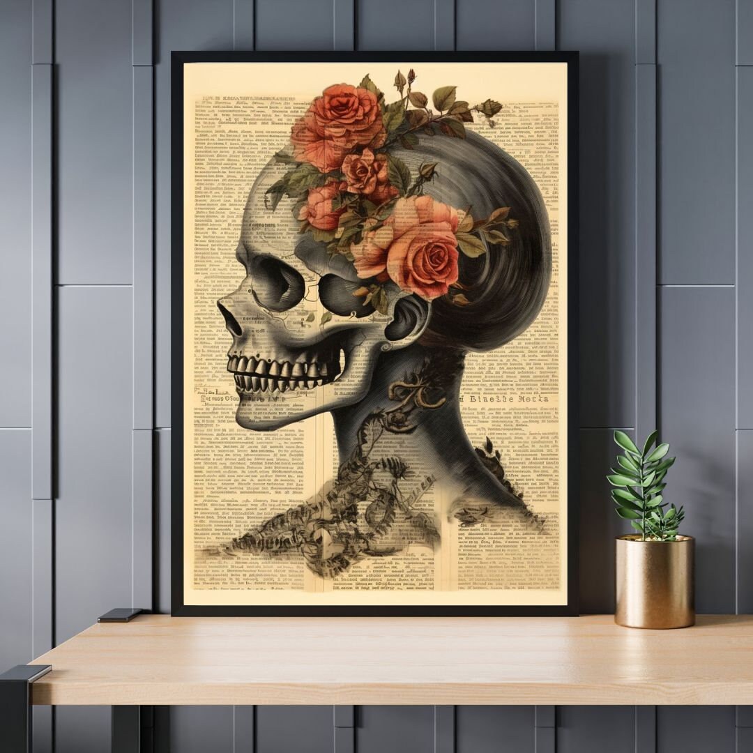 Anatomy Print - Vintage Newspaper Background (unframed) - Etsy