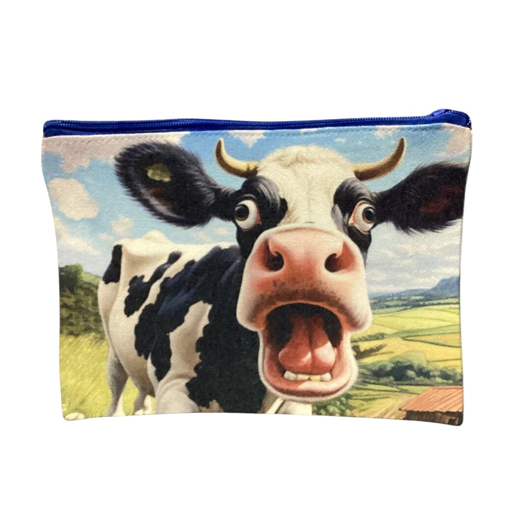 Silly Mooing Cow Zipper Pouch – 5” X 7.5” - Etsy