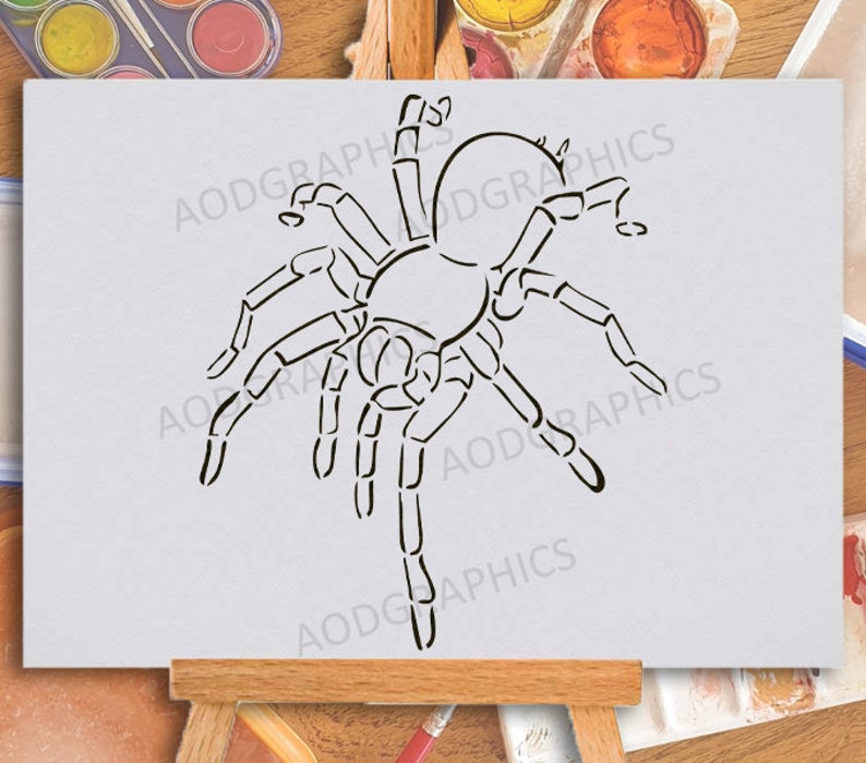 Spider Stencil 8x10 - Etsy