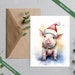 Pig Christmas Cards (12 Cards) - Etsy