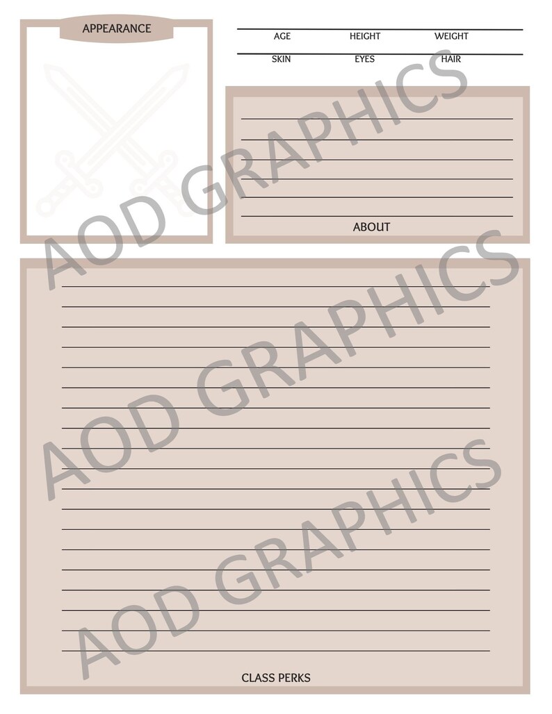 Dnd 5e Character Binder Printable Sheets Dungeons and - Etsy UK Dnd 5e Character Binder Printable Sheets Dungeons and - Etsy UK
