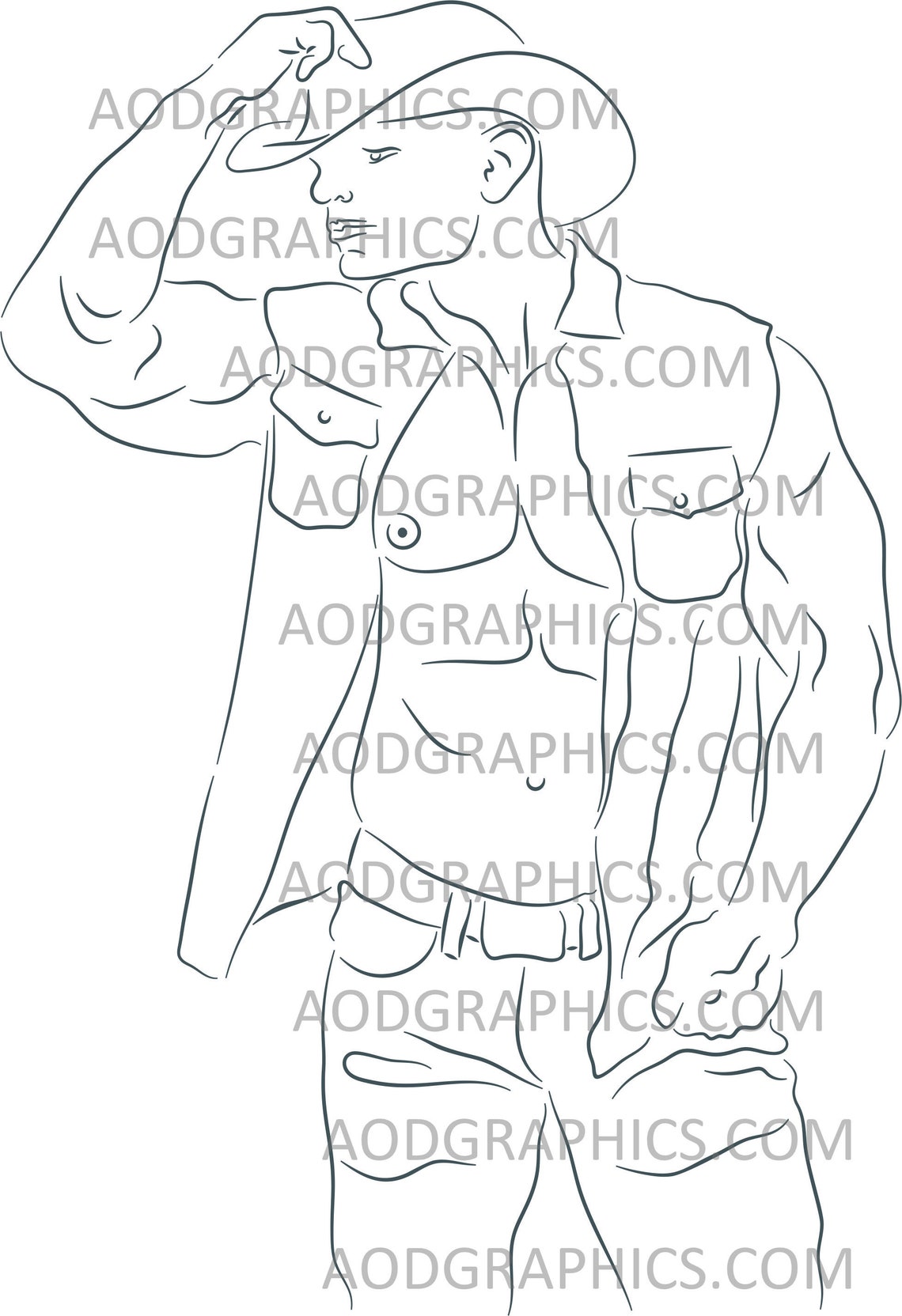 Sexy Man Paint Party Download, Pre-sketched Art Template, Man Coloring ...