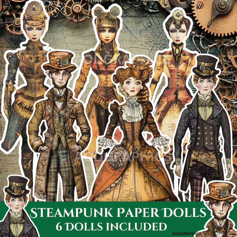 Steampunk Paper Doll - Etsy