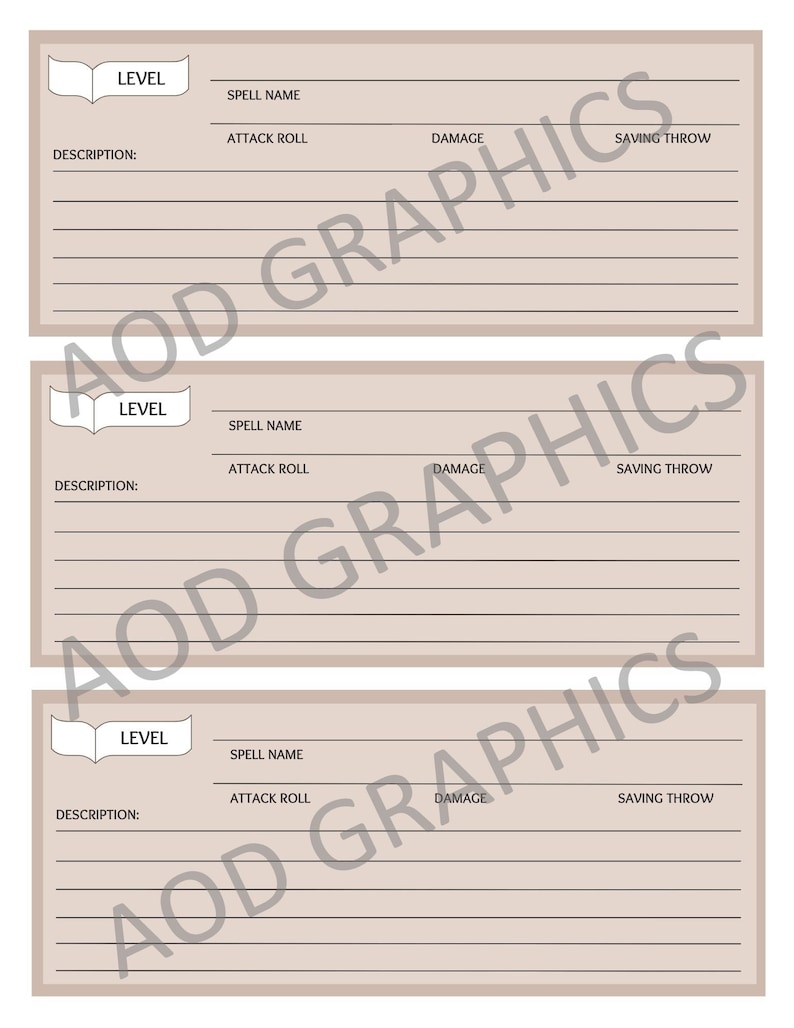 Dnd 5e Character Binder Printable Sheets Dungeons and - Etsy UK Dnd 5e Character Binder Printable Sheets Dungeons and - Etsy UK