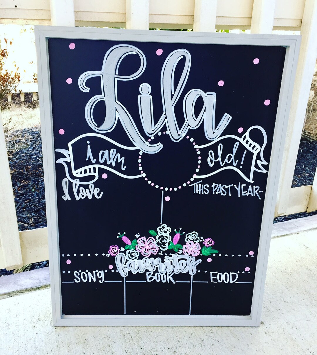 Birthday Chalkboard Chalk Board Sign Personalized Sign - Etsy