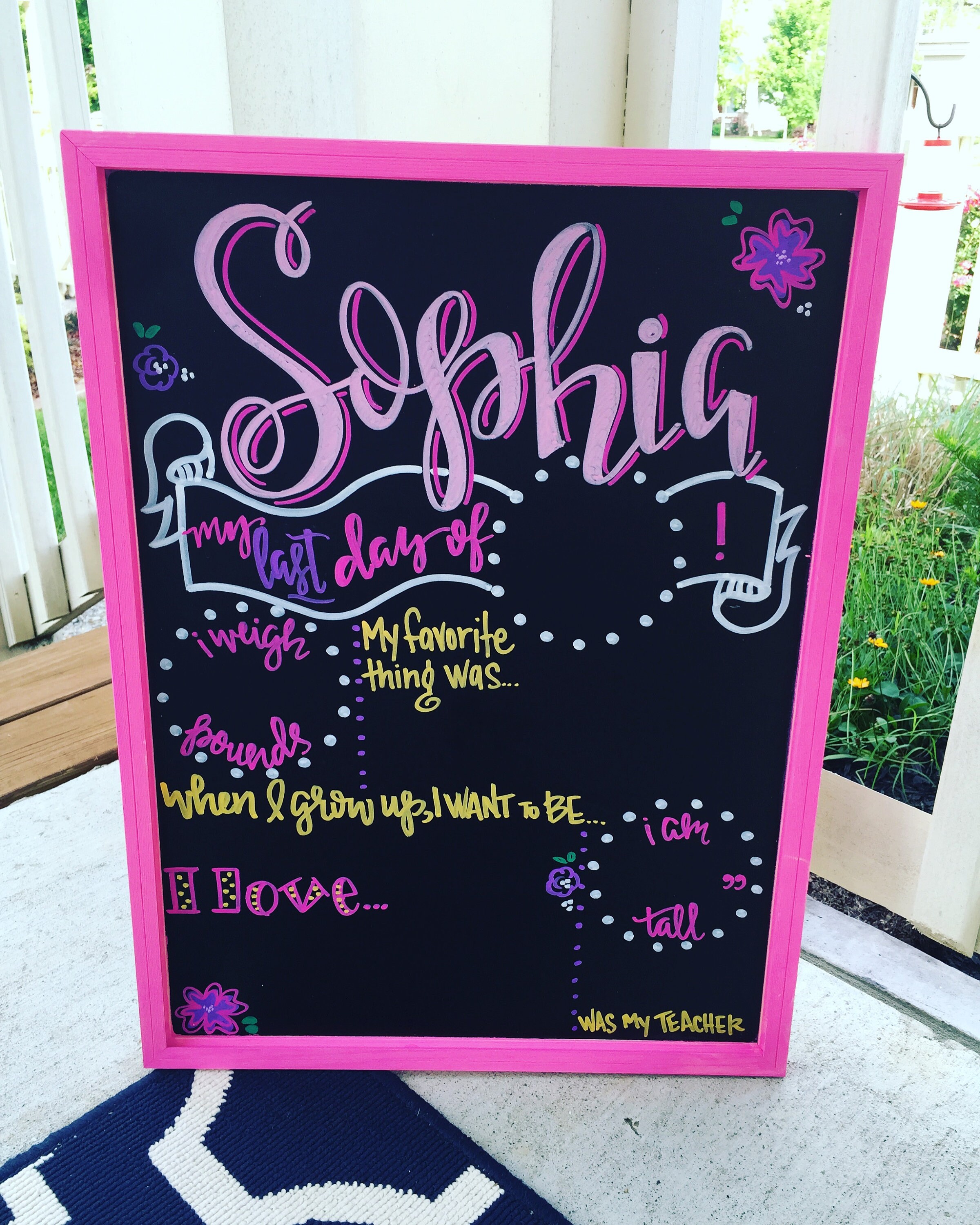 Letrero personalizado del primer día de escuela pizarra - Etsy México