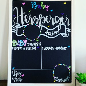 Personalized Pregnancy Tracker, Personalized Pregnancy Chalkboard ...
